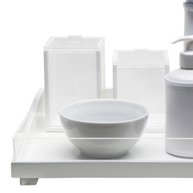 Kit Higiene Clean Acrílico Transparente - Potinho de Mel