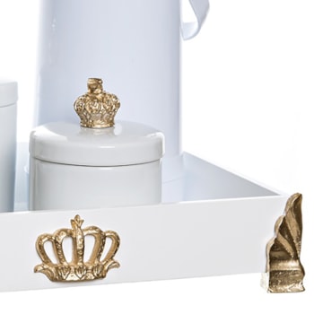 Kit Higiene Gold Com 6 Peças E Capa - Potinho de Mel