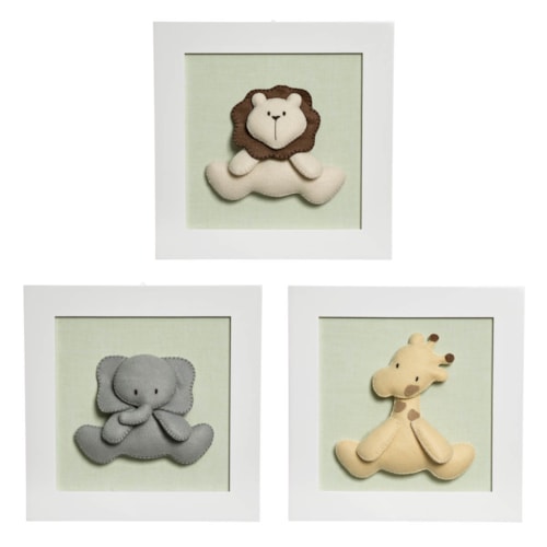 Trio De Quadros Selva - Potinho de Mel Trio De Quadros Selva - Potinho de Mel